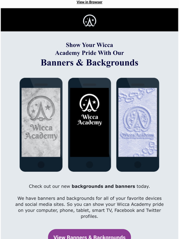 Wicca Academy: Check out our new banners and backgrounds. | Milled