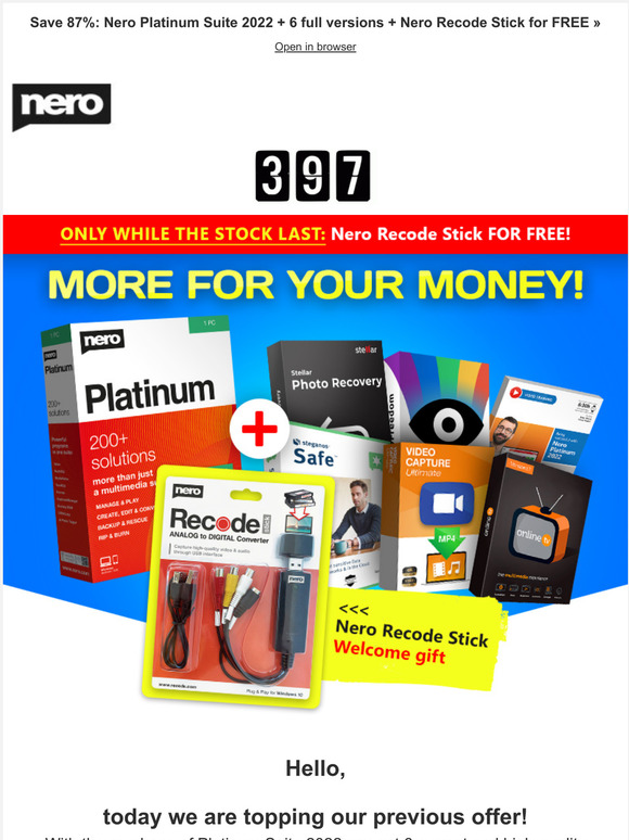 Nero: Hello, discover your Spring Surprise | Milled