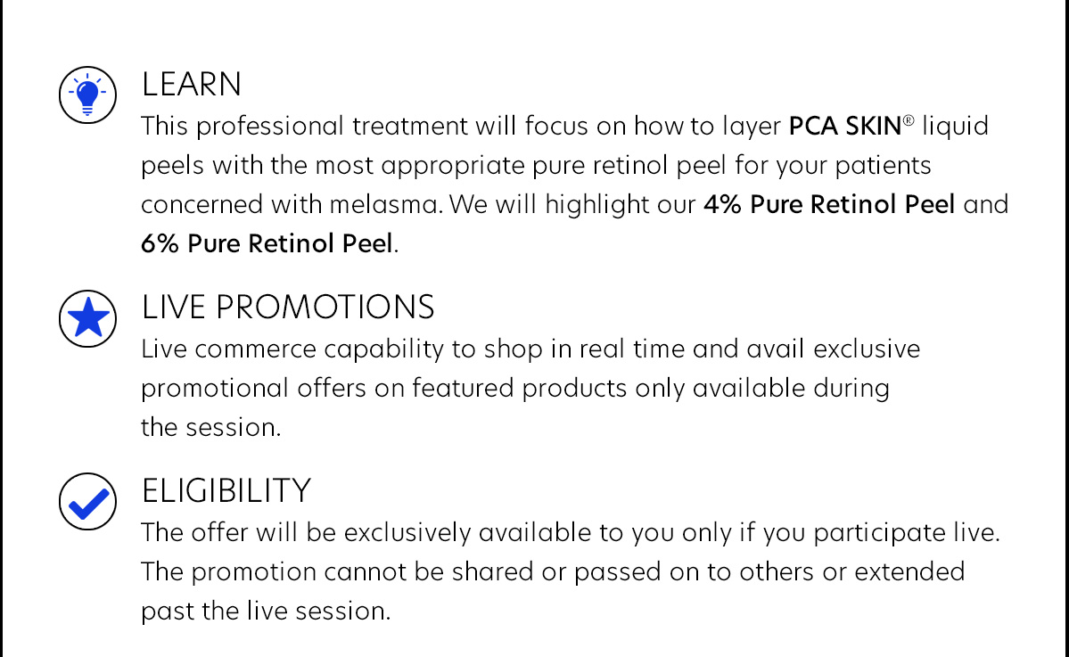 PCA Skin: Learn & Shop Live: Sensi Peel + 4% Pure Retinol Peel | Milled