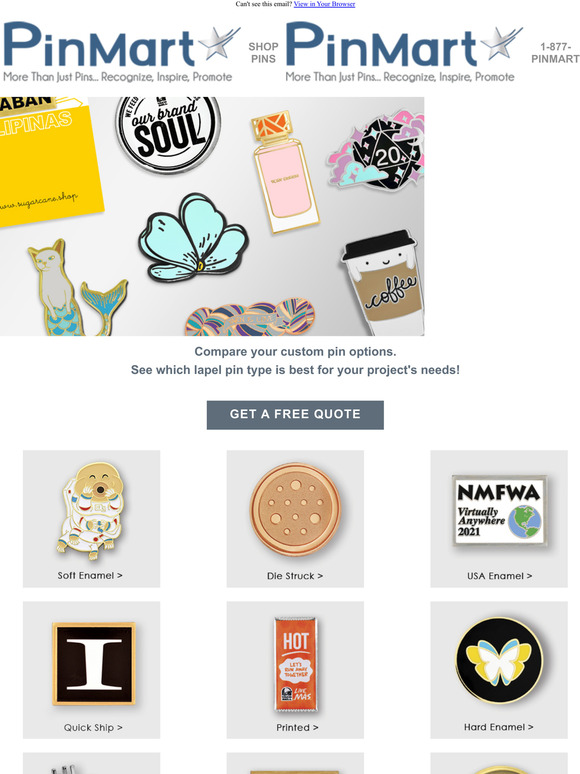 PinMart: So Many Custom Lapel Pin Types! | Milled