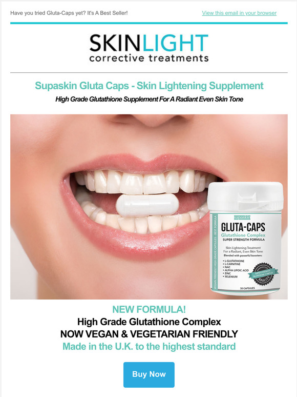 SkinLight: Gluta Caps - New Improved Formula! Glutathione Complex | Milled