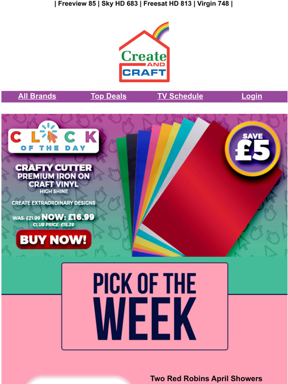 Create and Craft: We've got a brand new pick of the week plus much more ...