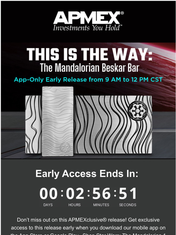 APMEX: Early access on the 2022 Star Wars: Mandalorian Beskar Bars ...