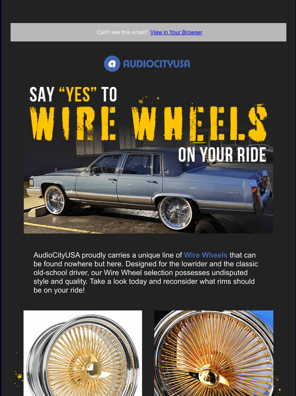 AudioCity: More Wire Wheels For Your Ride! | Milled