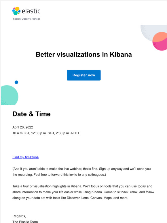 Elastic: Upcoming virtual event: Better visualizations in Kibana | Milled
