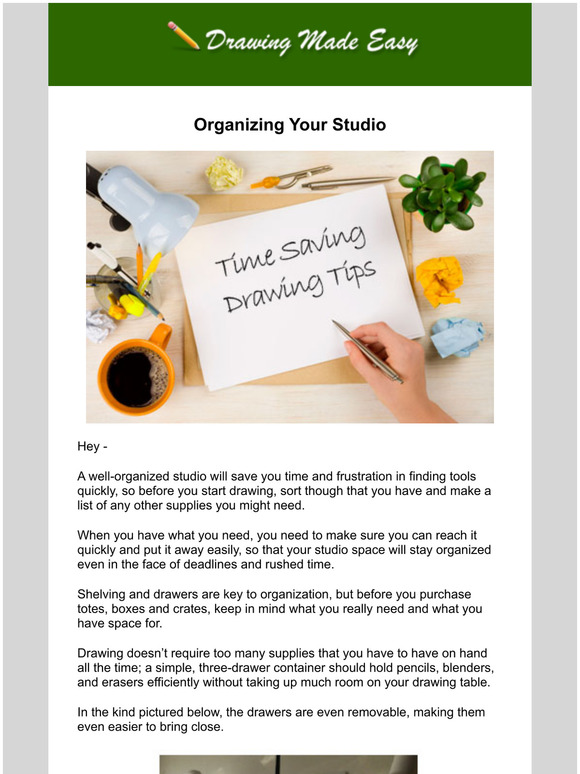 Drawing Made Easy: Organizing Your Studio | Milled