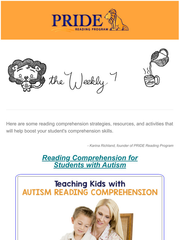 PRIDE Reading Program: Reading Comprehension for Students with Autism ...
