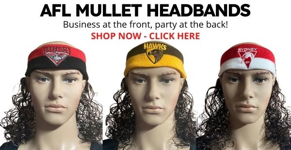 AFL Footy Shop: AFL Mullet Headbands - have some fun at the footy | Milled