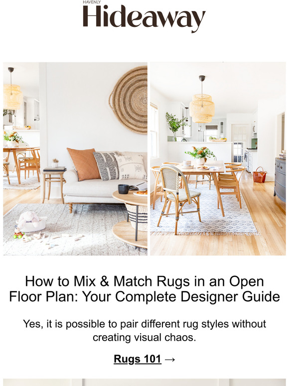 Havenly: How to mix rugs in an open floor plan | Milled