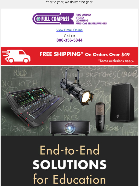 Full Compass: Equipment Solutions For Every Classroom and Campus. | Milled