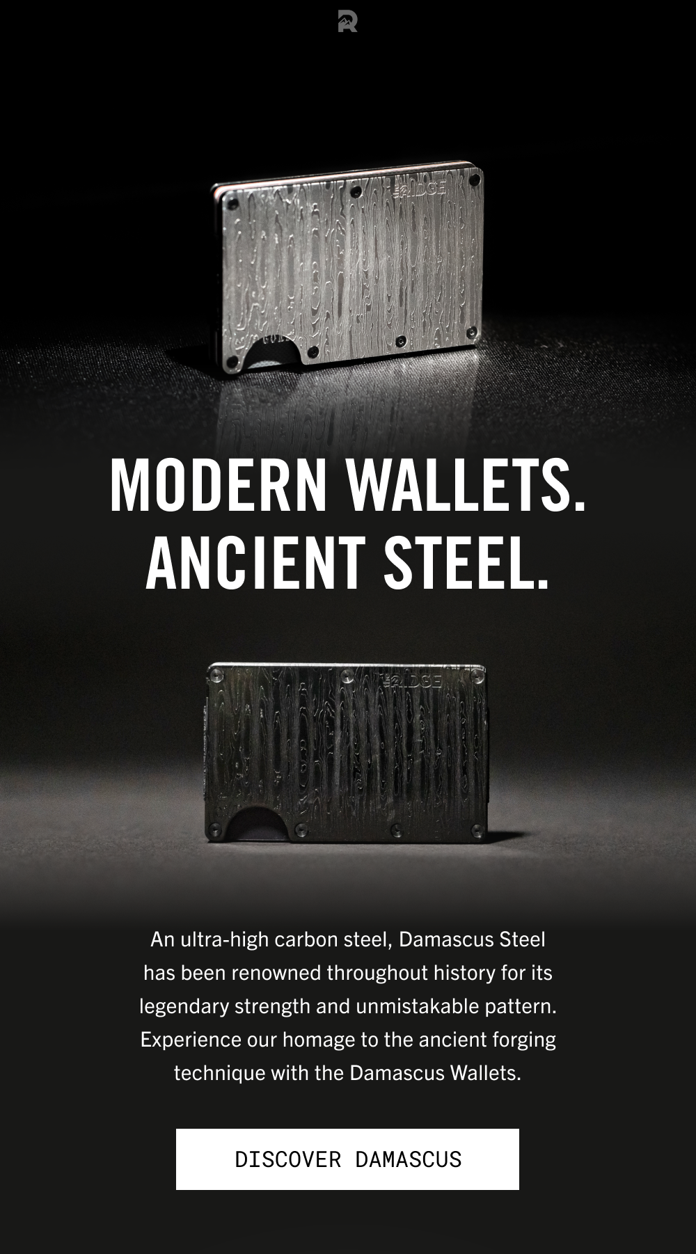 The Ridge: The Damascus Wallet. | Milled