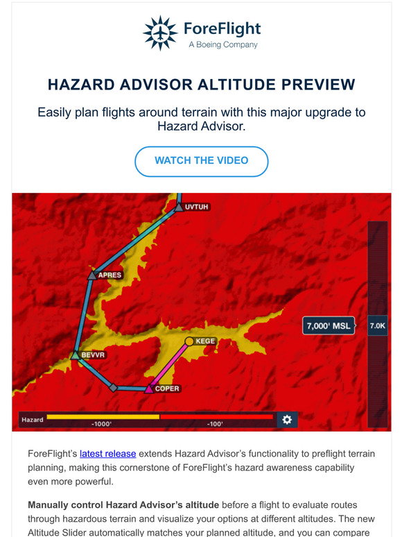 ForeFlight: Hazard Advisor Altitude Preview and More in ForeFlights ...