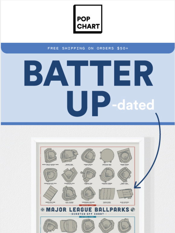 Pop Chart Lab: MLB Stadiums Scratch-Off: 2022 Edition | Milled