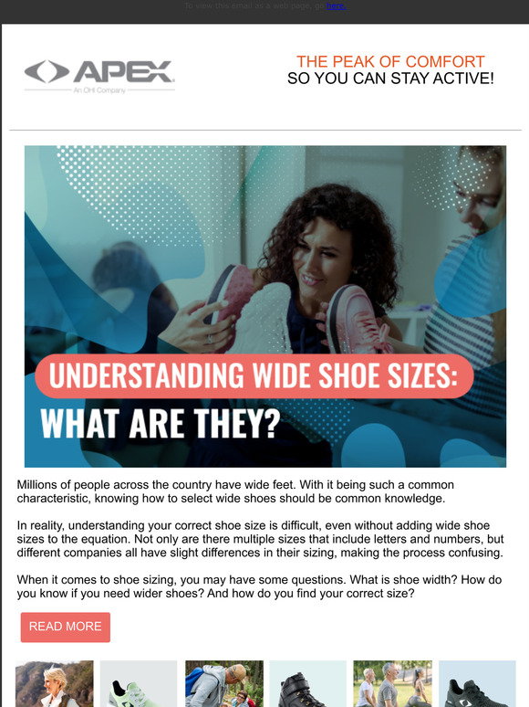 Apex Foot: Understanding Wide Shoe Sizes: What Are They? | Milled