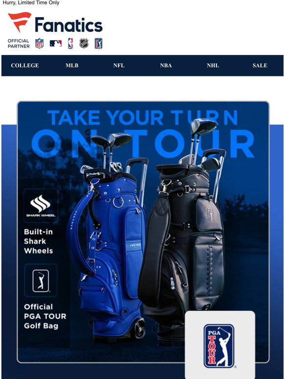 The NBA Store: $300 Off | PGA Wheeled Golf Bag from Mojo | Milled