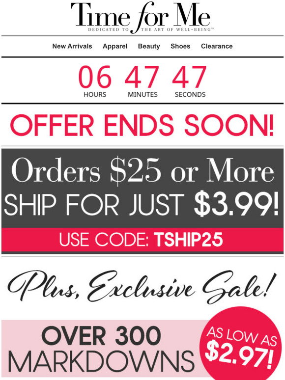 TimeForMe: Final Countdown! Sale Ends Tonight! | Milled