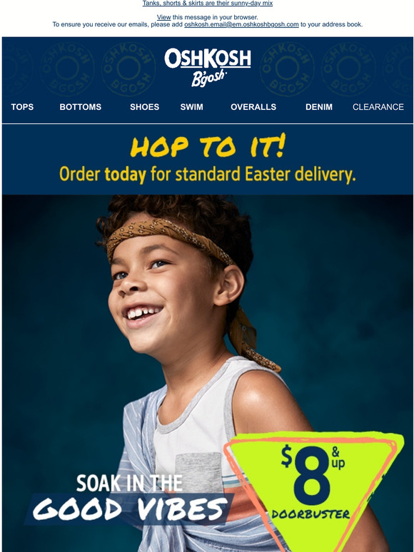 OshKosh B'gosh: Just $8+ and theyll be wearing them ALL summer | Milled