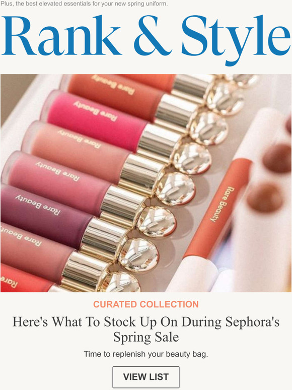 Rank & Style: 10 things you need to buy during Sephora's Spring Sale ...