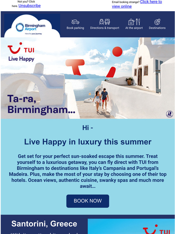 Birmingham Airport: Live Happy with TUI this summer | Milled