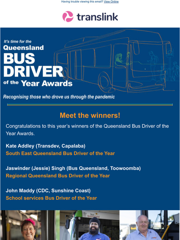 TransLink: Meet the winners of the Queensland Bus Driver of the Year ...