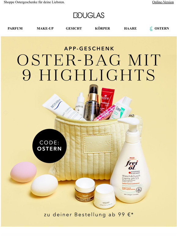 Douglas: APP ONLY: Oster-Bag mit 9 Highlights geschenkt | Milled