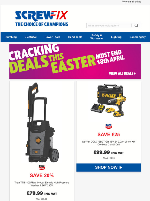 Screwfix: Grab yourself a cracking EASTER DEAL at Screwfix | Milled
