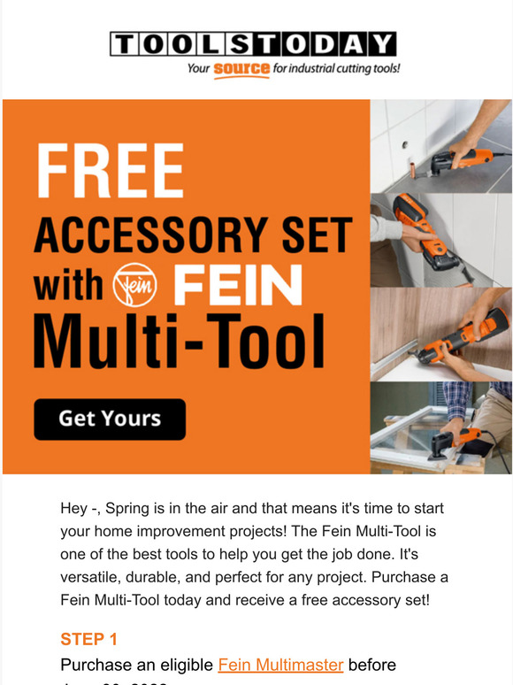 Tools Today: Get FREE accessory set | Milled