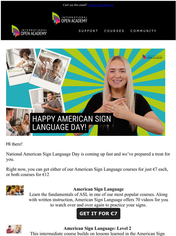 internationalopenacademy: April 15th is American Sign Language Day | Milled