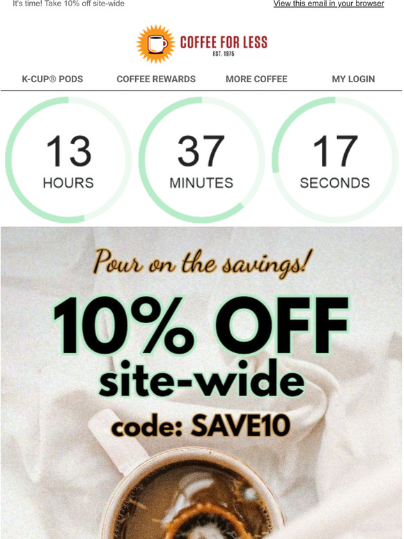 Coffee for Less: Here is your reward, Coffee Connoisseur: 10% Off | Milled