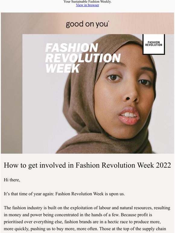 Good On You: How to Get Involved in Fashion Revolution Week 2022 | Milled