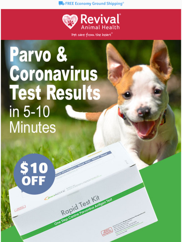 Revival Animal Health: Parvo Test Results in Just 5 to 10 Minutes | Milled