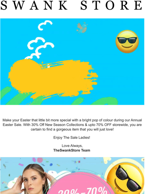 The Swank Store: The Annual Easter Weekend Sale Is Here | Milled