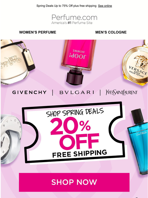 Perfume.com: Congratulations You've earned 20% Off | Milled