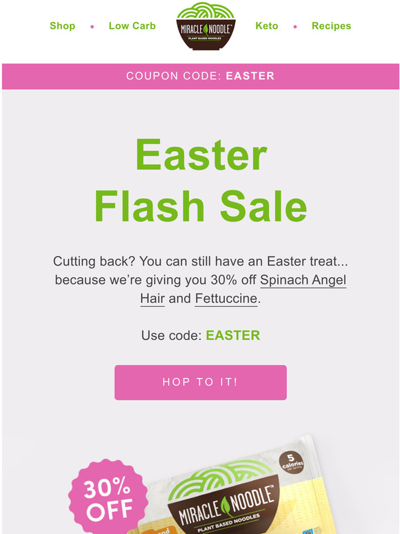 Miracle Noodle: EASTER FLASH SALE STARTS NOW | Milled