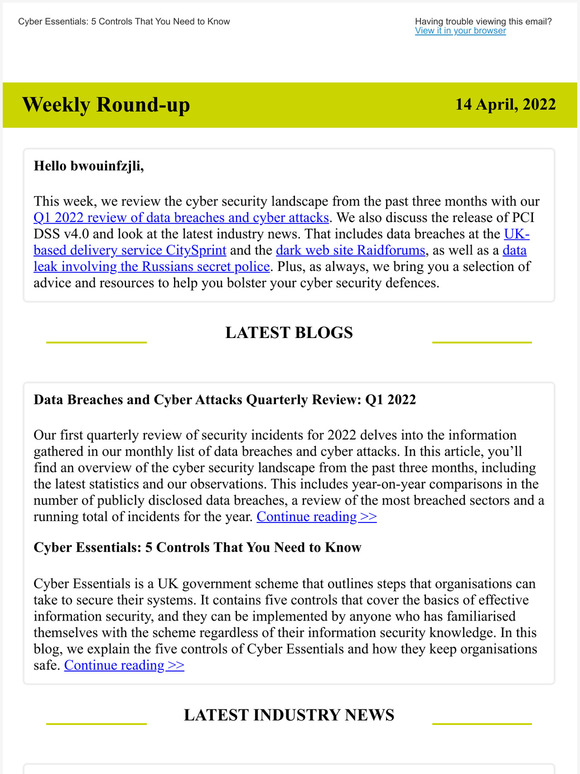 IT Governance: Data Breaches and Cyber Attacks Quarterly Review: Q1 2022 | Milled