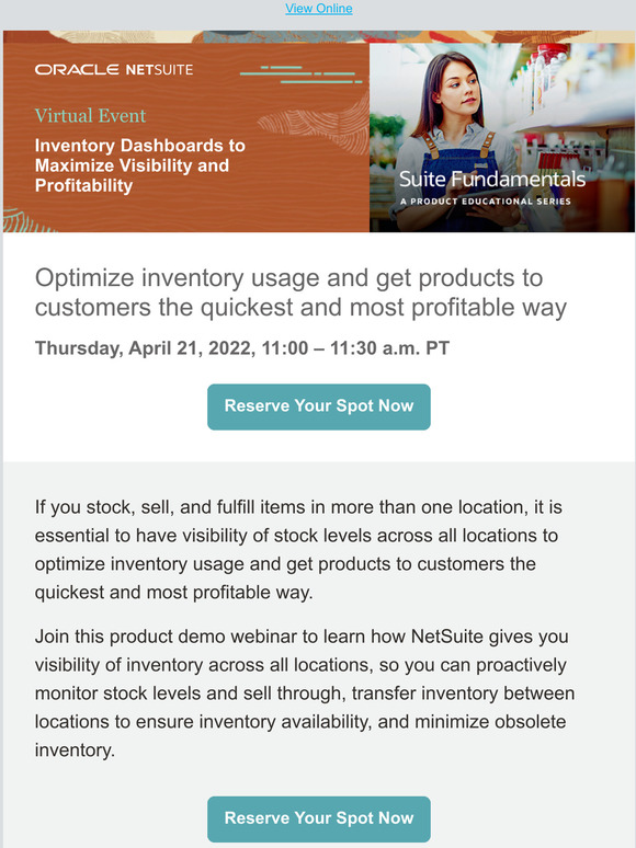 NetSuite: Inventory Dashboards to Maximize Visibility and Profitability ...