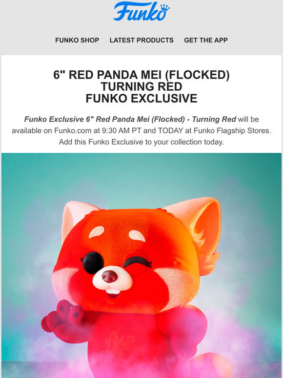 Funko: New Exclusive: Turning Red - 6" Red Panda Mei (Flocked) | Milled