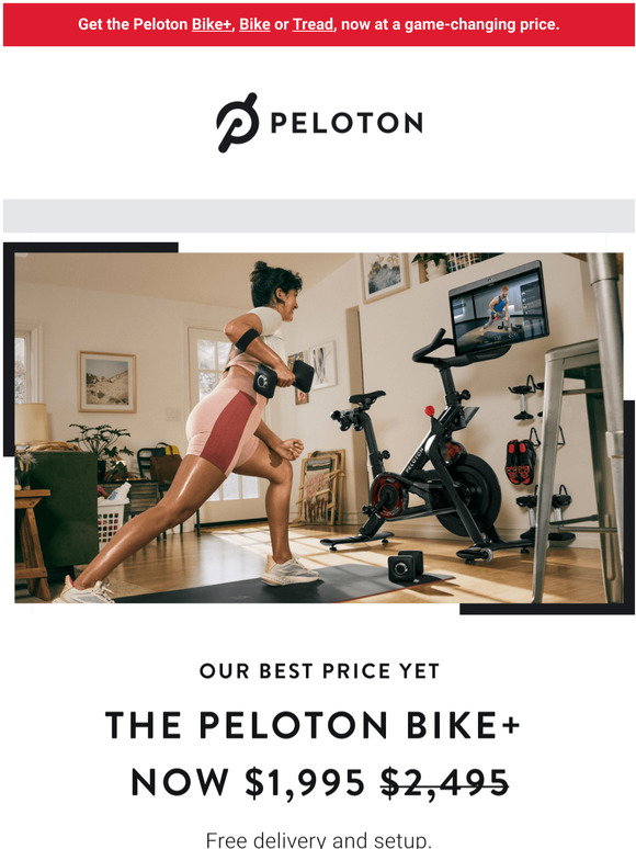 Peloton: Announcing new prices on Peloton Bike+, Bike and Tread. | Milled