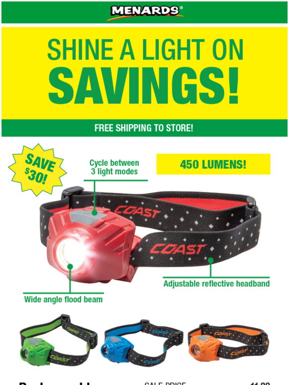 Menards: Save $30* on this LED Headlamp! | Milled