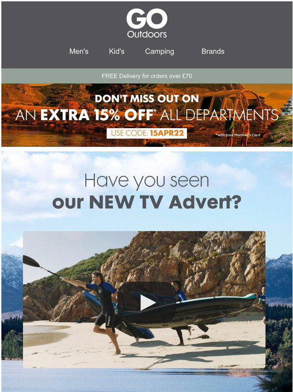 Go Outdoors: Watch Our Brand New TV Advert | Milled