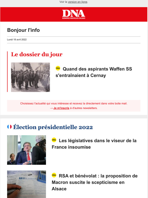 Dernières Nouvelles d'Alsace - DNA: La Matinale des DNA | Milled