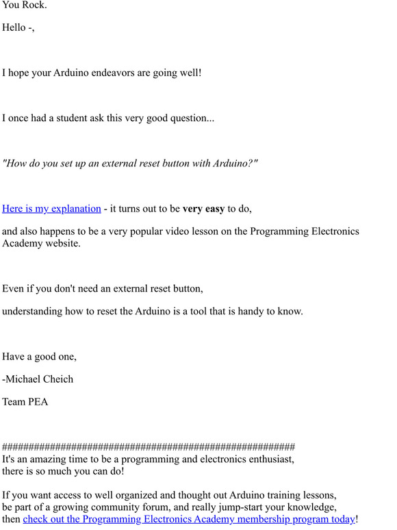 Programming Electronics Academy A Super Simple External Reset Button For Your Arduino Project