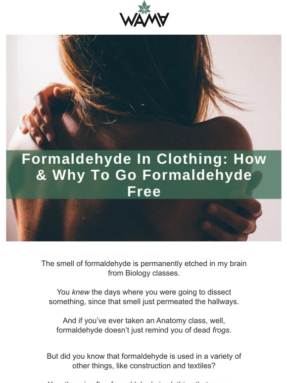 WAMA Underwear: Formaldehyde In Clothing: How & Why To Go Formaldehyde ...