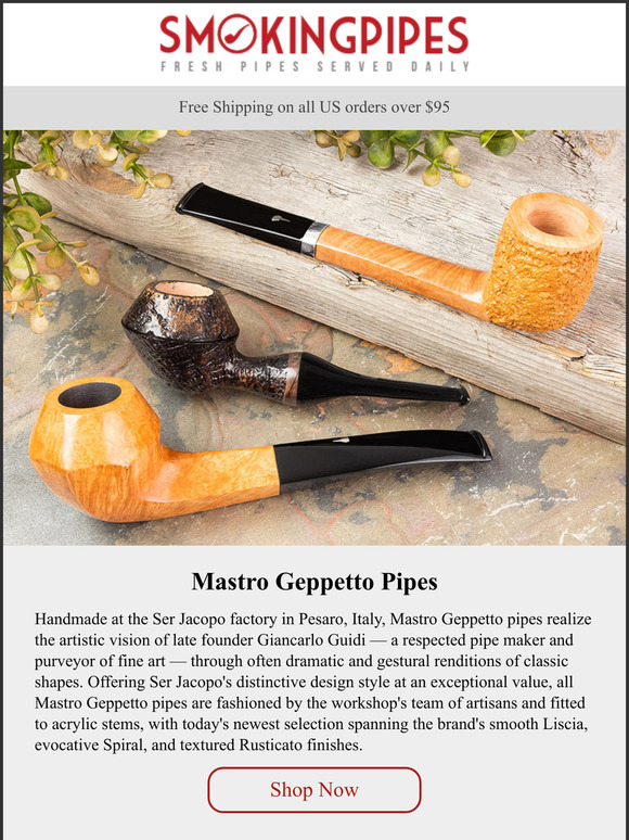 Smokingpipes: New Mastro Geppetto Pipes | Distinctive Ser Jacopo Style ...