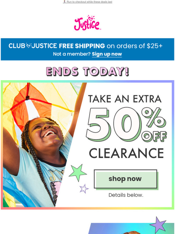 Justice: Extra 50% off clearance and $14 swimsuits ends today! | Milled