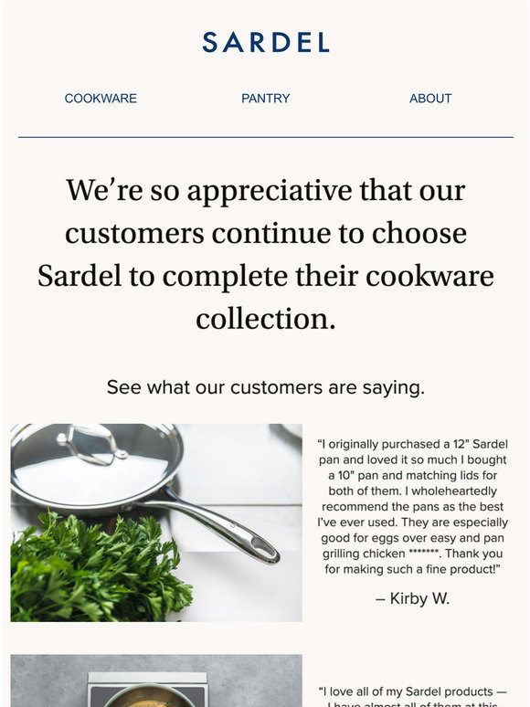 Sardel: Complete your cookware collection | Milled