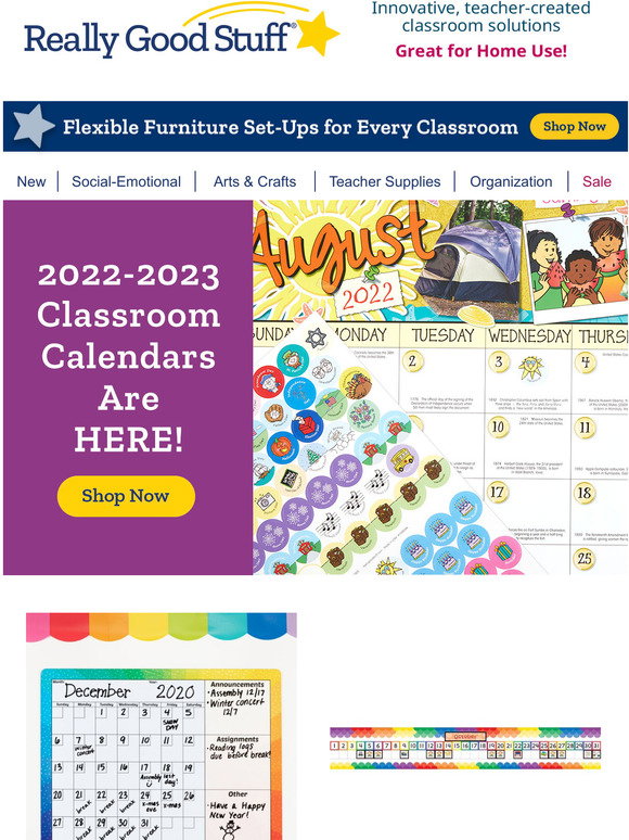 Really Good Stuff: Calendars for every classroom! | Milled