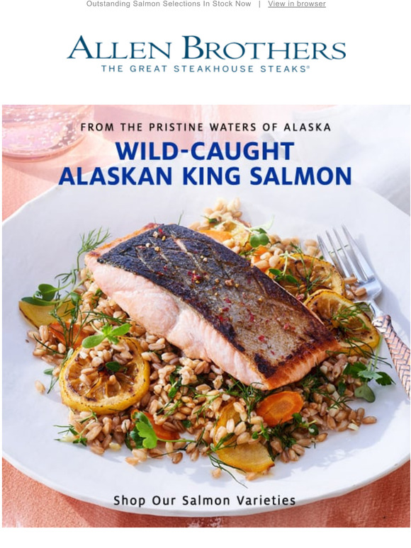 Allen Brothers Steaks: Wild-Caught Alaskan Salmon & More Outstanding ...