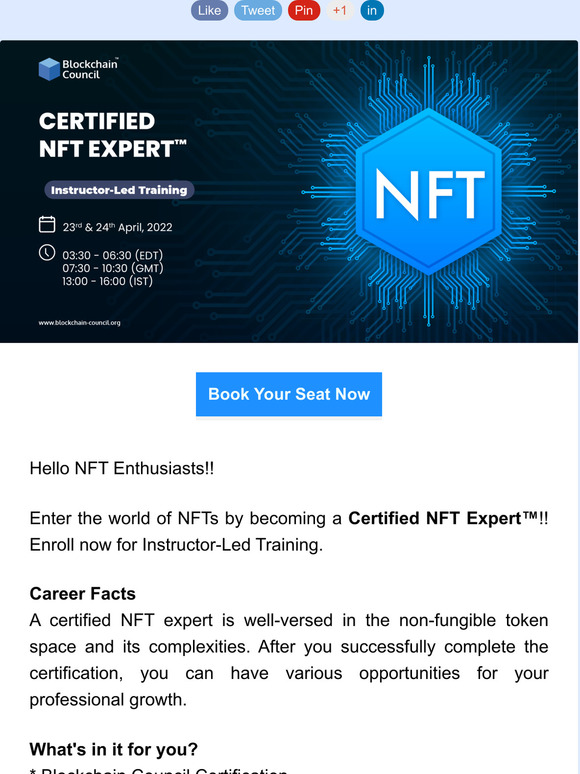 Blockchain Council: Become a Certified NFT Expert by Attending ...