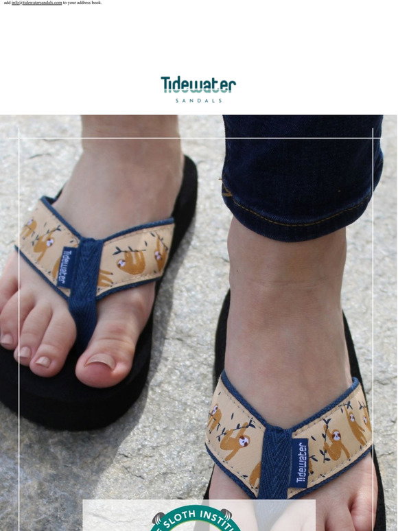 Tidewater Sandals: Sloth Flip Flops: Saving the sloths one step at a ...